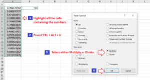 How to Move Decimal Places to Left or Right in Excel