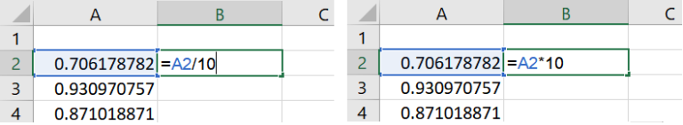How to Move Decimal Places to Left or Right in Excel