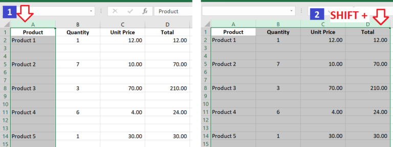 How to Delete or Hide Rows Containing Blank Cells in Excel?