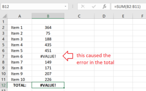 How to Fix the #VALUE Error in Excel?