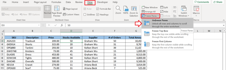 How to Remove Panes in Excel [2025]