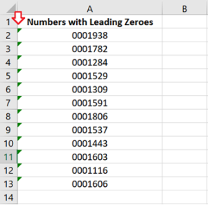 How to Remove Leading Zeros in Excel?