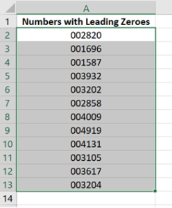 How to Remove Leading Zeros in Excel?