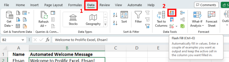 Ctrl+E in Excel (Flash Fill) - How to Use, Fix and Undo