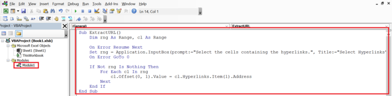 How to Extract URL from Hyperlinks in Excel?