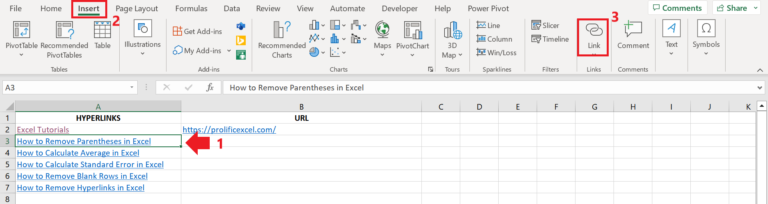 How to Extract URL from Hyperlinks in Excel?