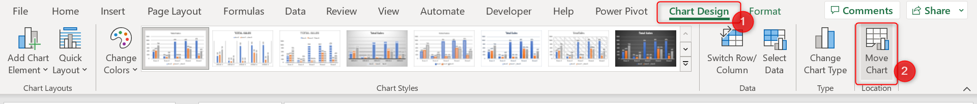 How to Move a Chart to a New Sheet in Excel? (Also VBA Code)