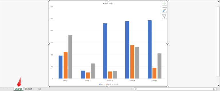 How to Move a Chart to a New Sheet in Excel? (Also VBA Code)
