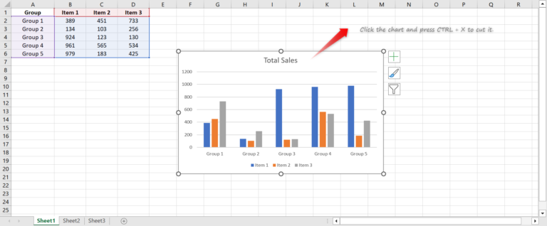 How to Move a Chart to a New Sheet in Excel? (Also VBA Code)