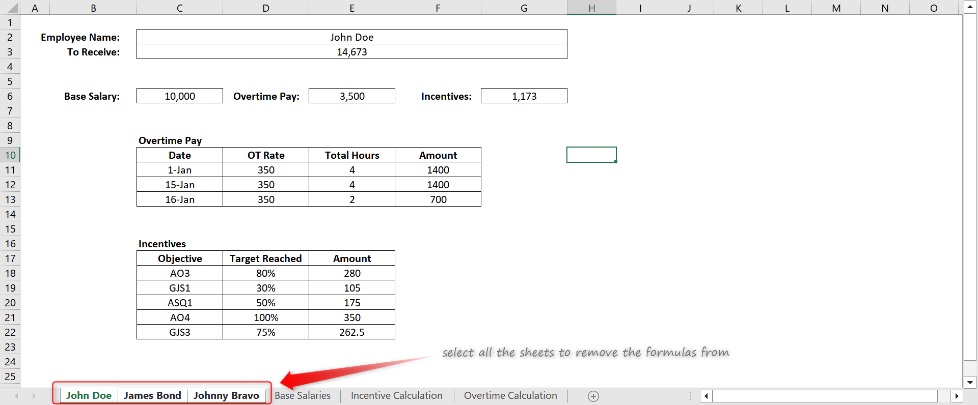 How to Save the Data or Workbook Without Formulas in Excel?