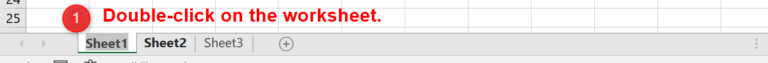 How to Rename a Worksheet in Excel?
