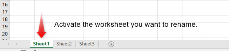 How to Rename a Worksheet in Excel?