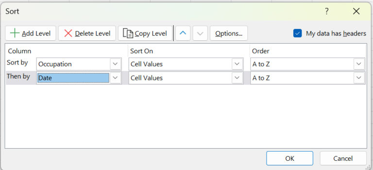 How to Sort by Date in Excel