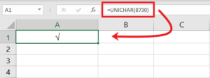 How to Insert Square Root Symbol in Excel