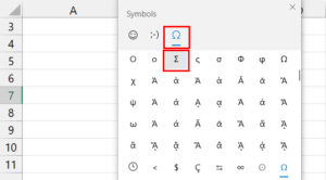 How to Insert Sigma / Sum Symbol in Excel?