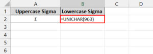 How to Insert Sigma / Sum Symbol in Excel?