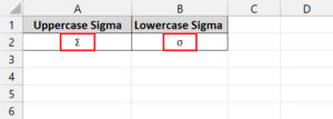 How to Insert Sigma / Sum Symbol in Excel?