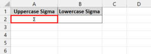 How to Insert Sigma / Sum Symbol in Excel?