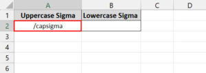 How to Insert Sigma / Sum Symbol in Excel?