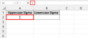 How to Insert Sigma / Sum Symbol in Excel?