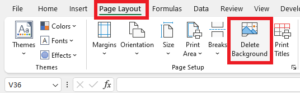 How To Remove Page 1 Watermark In Excel
