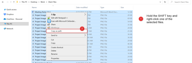 How to Copy Filenames Inside a Folder in Excel?