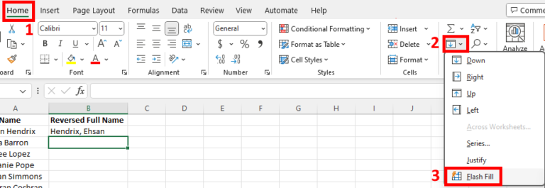How to Switch First and Last Name in Excel